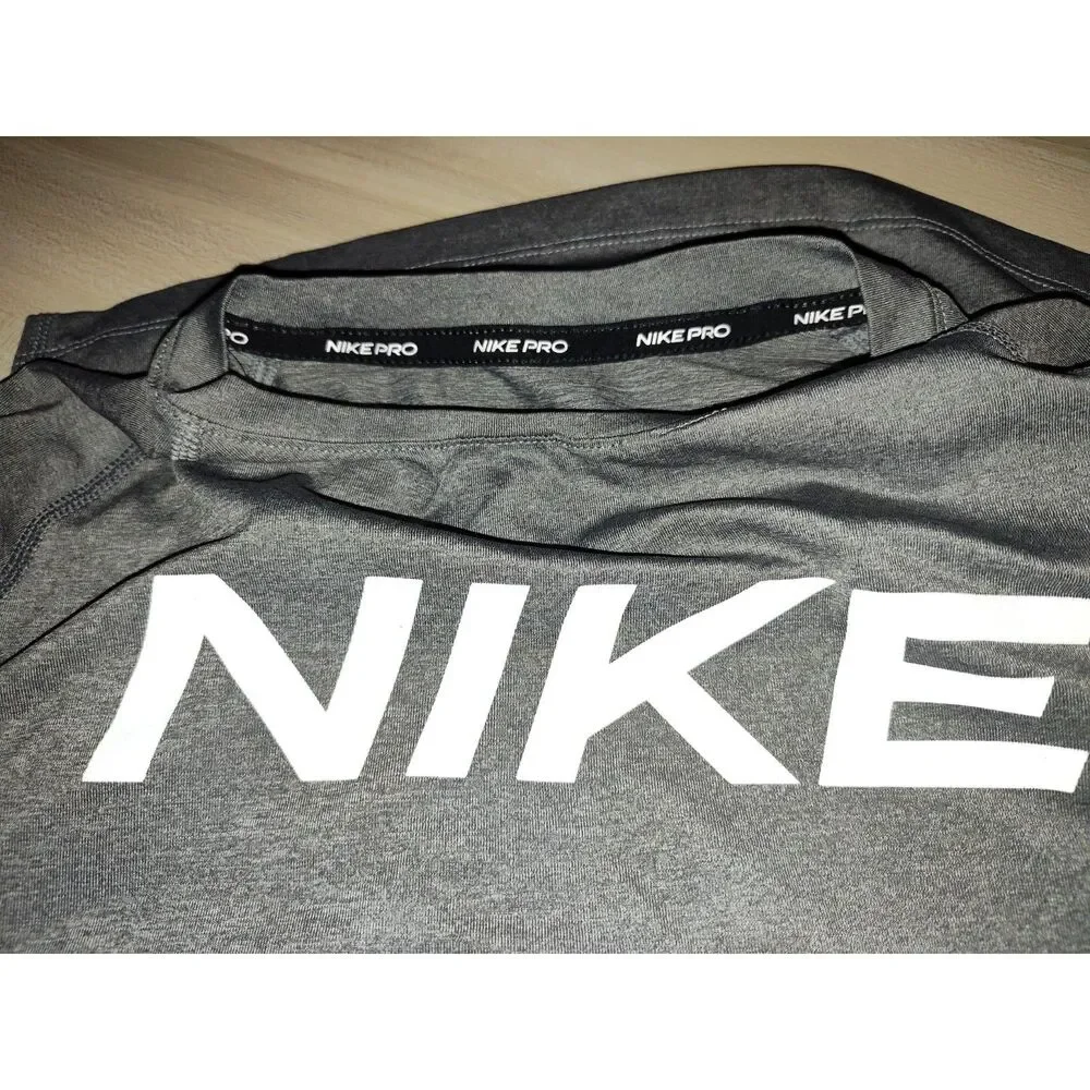 Nike | Shirts | Nike Pro Drifit Compression Shirt Boys Large Gray ...